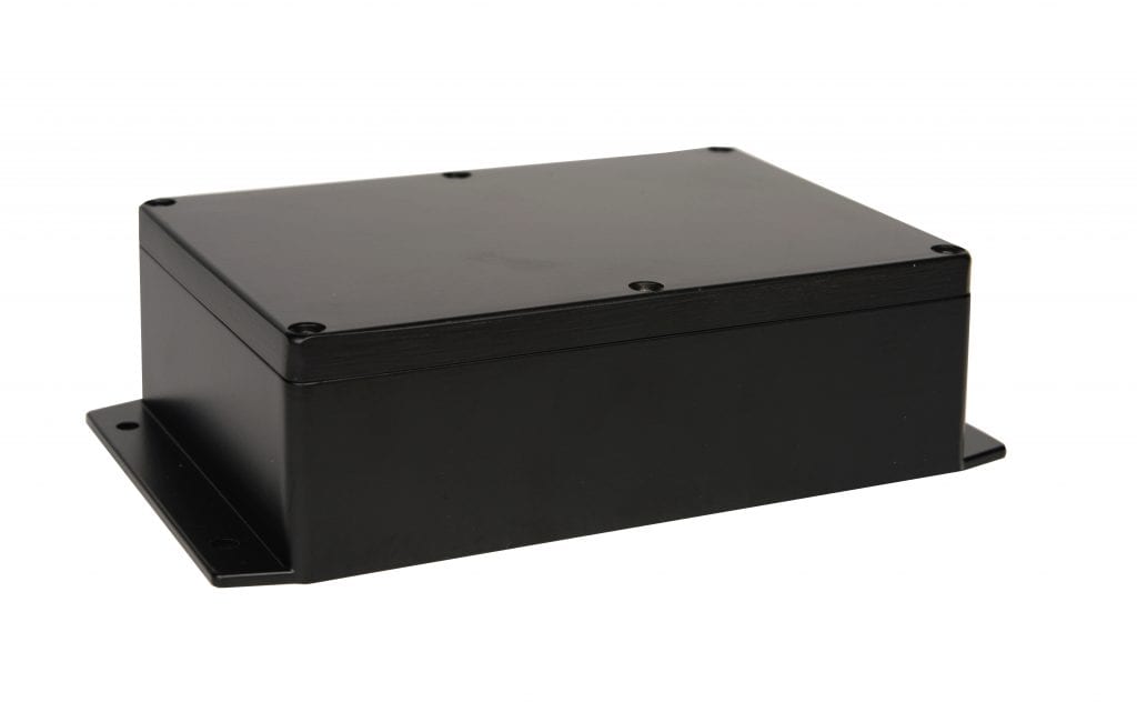 Aluminum Enclosure with Mounting Flanges Black AN-2856-AB - Bud Industries