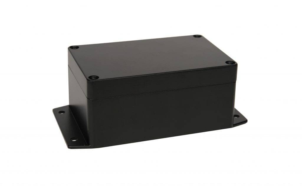 Aluminum Enclosure with Mounting Flanges Black AN-2864-AB - Bud Industries