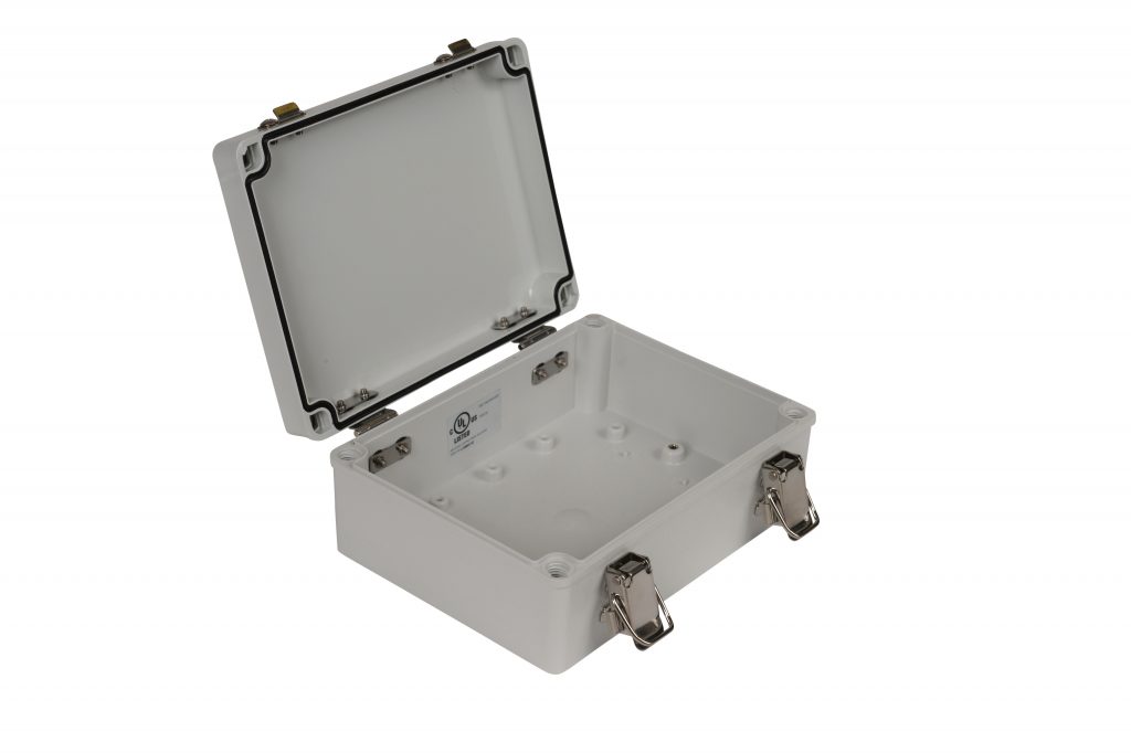 Fiberglass Box with Self-Locking Latch PTH-22496 - Bud Industries