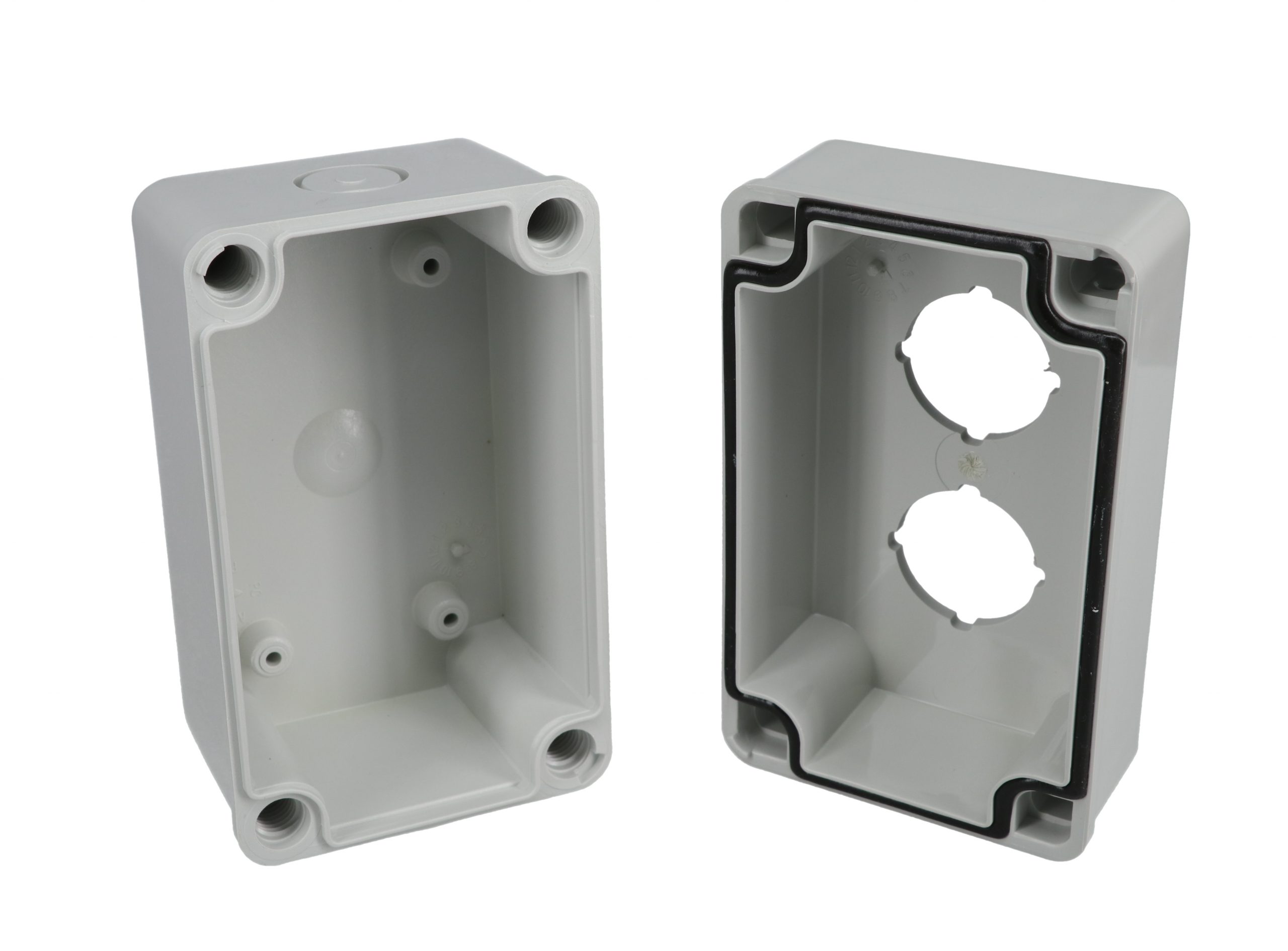 Polycarbonate Two Push Button Box PBB-11833-2 - Bud Industries