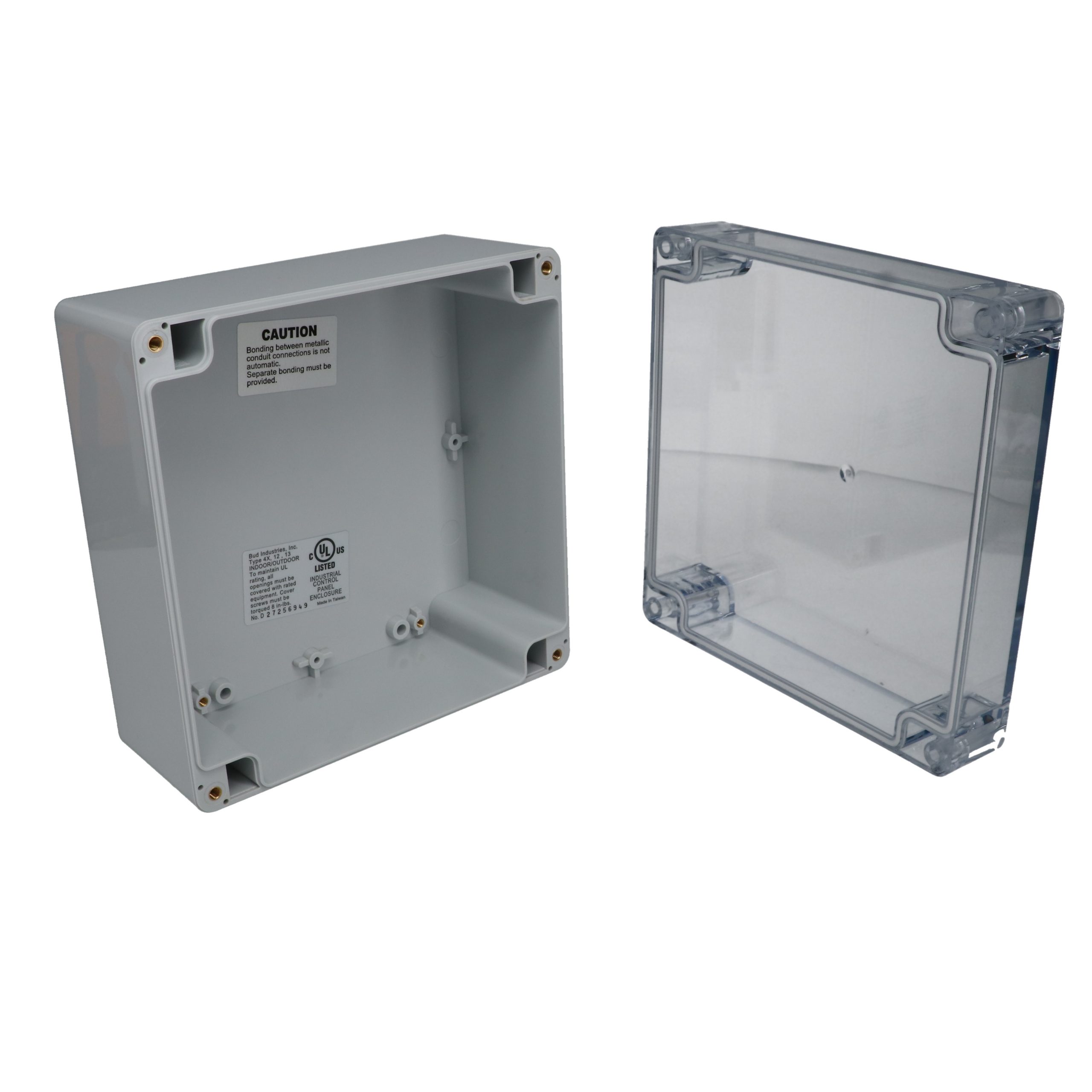 IP68 NEMA 6P Box with Clear Cover PN-1339-AC - Bud Industries