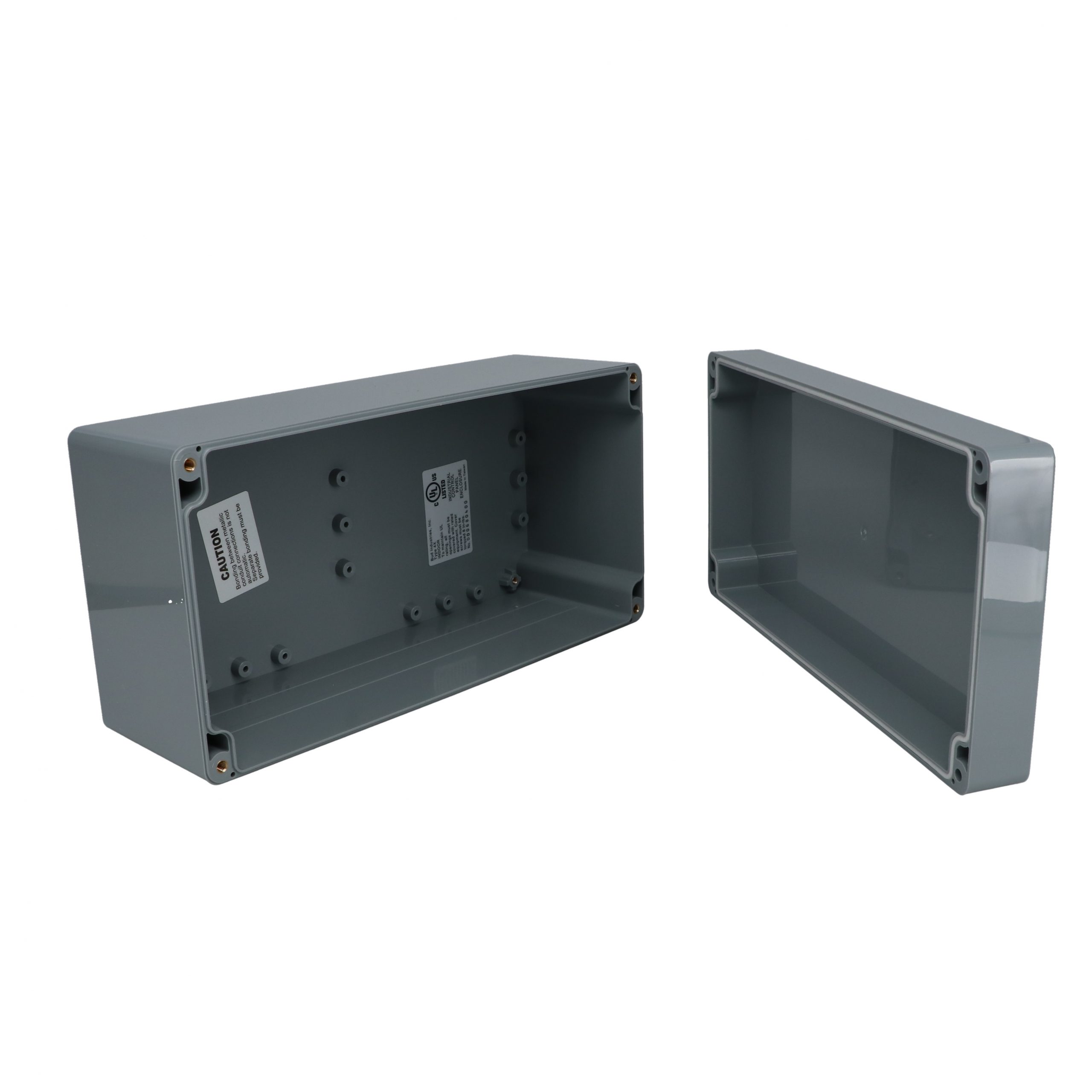 NEMA Box with Recessed Cover Dark Gray PNR-2606-DG - Bud Industries