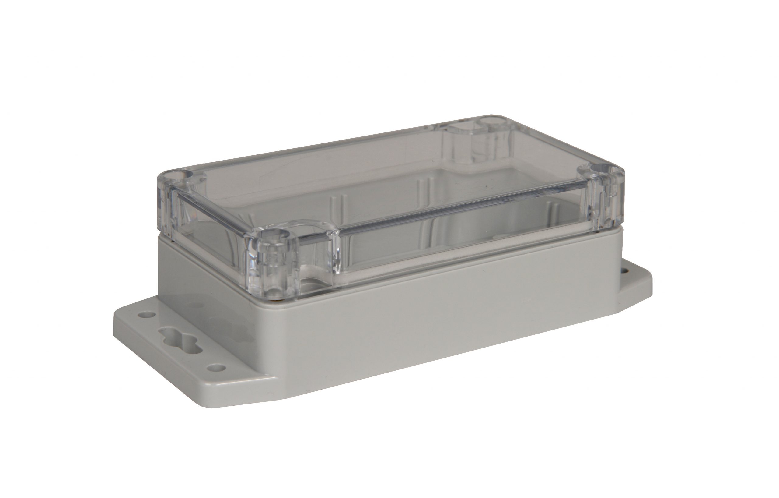 IP68 NEMA 6P Box with Clear Cover and Mounting Brackets PN-1321-ACMB - Bud Industries