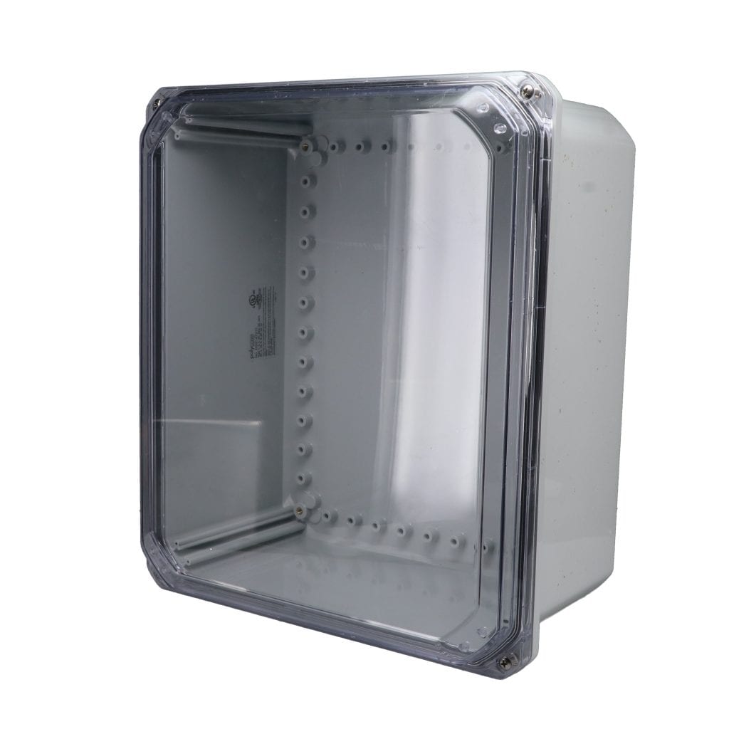 DPS-28713-C Heavy-Duty NEMA 6P IP68 Plastic Enclosure, Clear Screw-Down ...