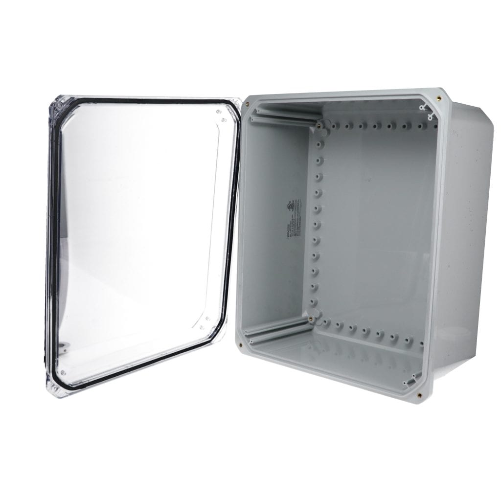 DPS-28713-C Heavy-Duty NEMA 6P IP68 Plastic Enclosure, Clear Screw-Down ...